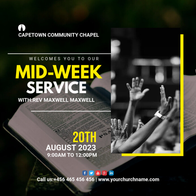 Copy of mid week service flyer template (2) | PosterMyWall