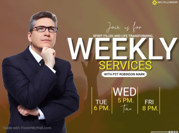 Mid week service poster Template | PosterMyWall