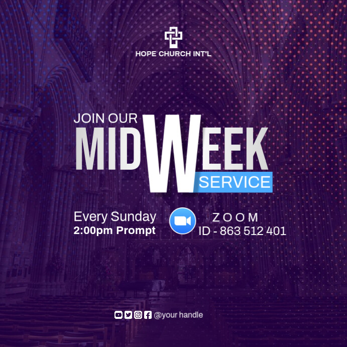 mid week service template | PosterMyWall