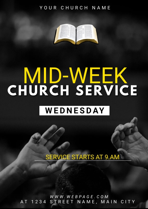 mid week service Template | PosterMyWall