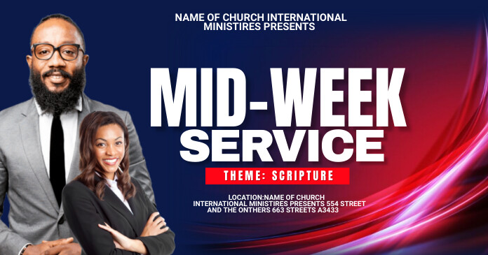 Plantilla de mid week services | PosterMyWall