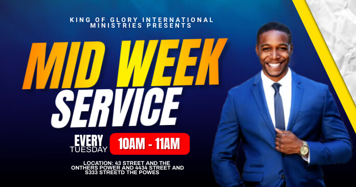 Plantilla de mid week services | PosterMyWall