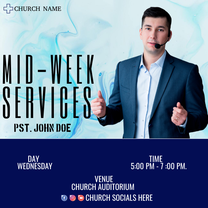 Mid-week services flyer Template | PosterMyWall