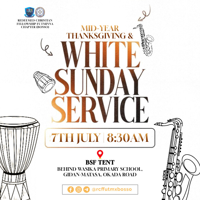 Copy of Mid year thanksgiving and white sunday church | PosterMyWall
