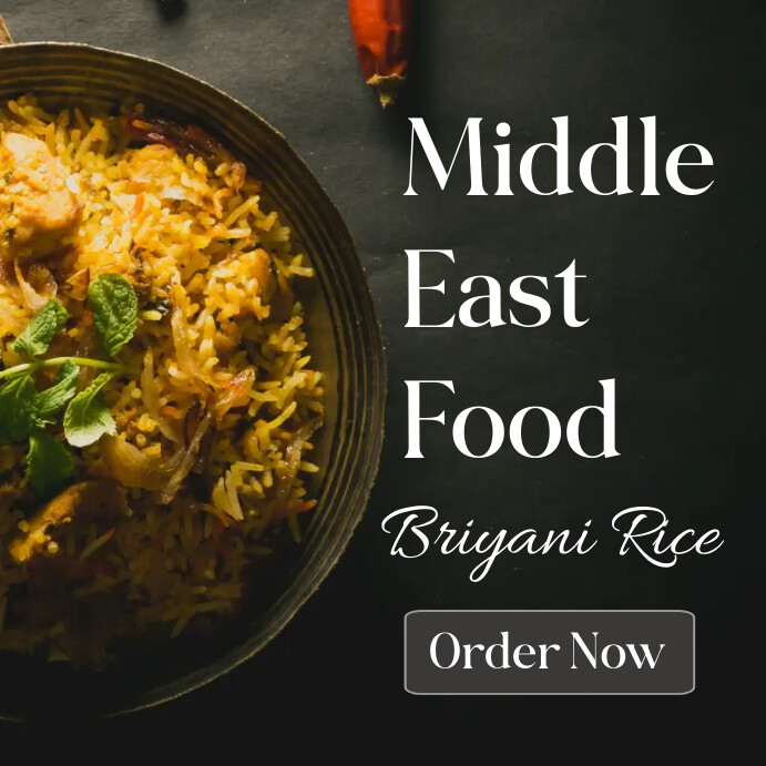 Copy of Middle East Food Restaurant Promotion Simple | PosterMyWall