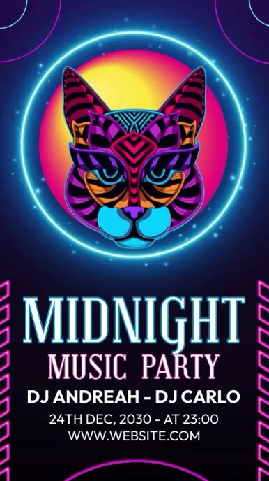 Midnight Music Night Template | PosterMyWall