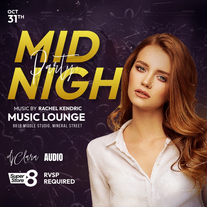 Midnight Party Ads Template | PosterMyWall