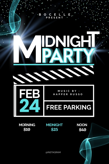 MIDNIGHT PARTY Template | PosterMyWall