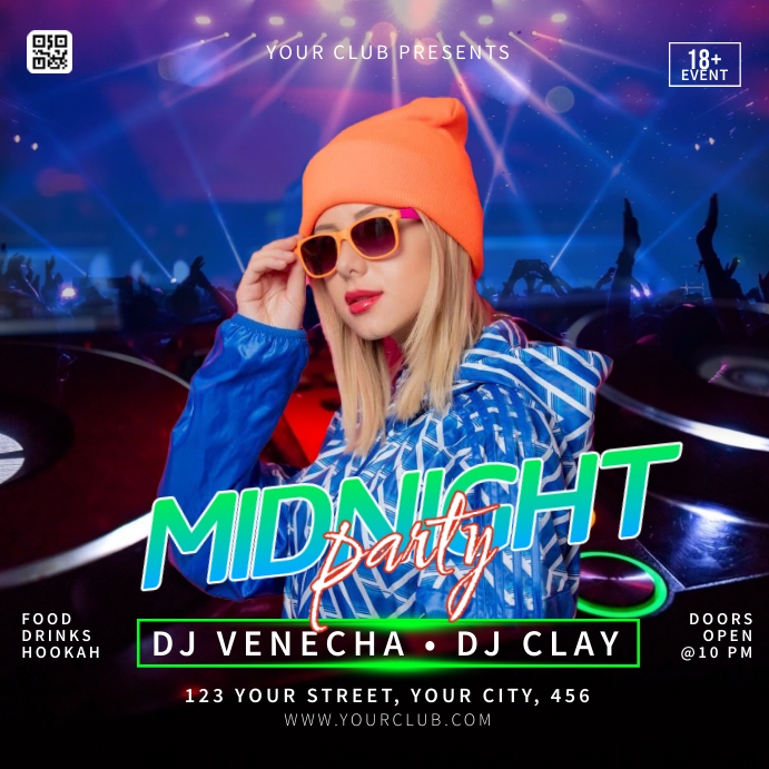 Midnight Party Instagram Template | PosterMyWall