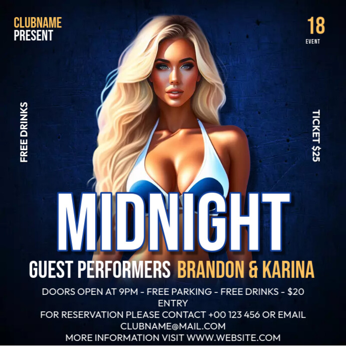 Copy of Midnight Party Template | PosterMyWall