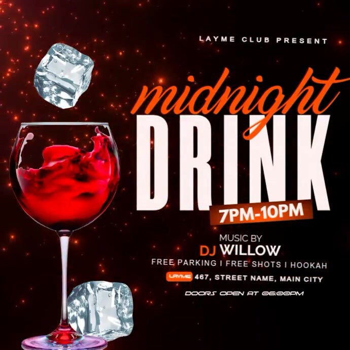 Plantilla de Midnight Party Video Ads | PosterMyWall