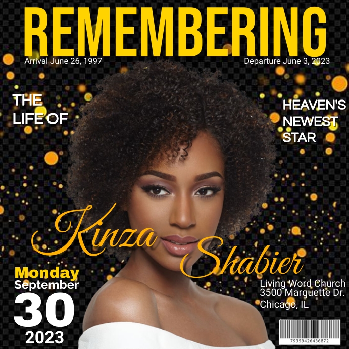 Midnight Remembering Funeral Announcement Template | PosterMyWall