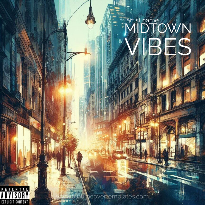 Plantilla de midtown city streets album cover | PosterMyWall