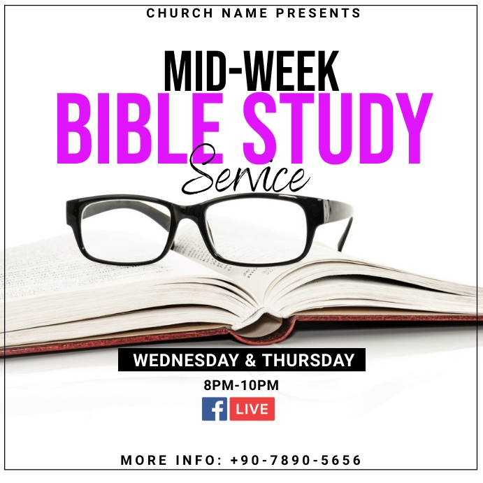Copy of midweek bible study | PosterMyWall