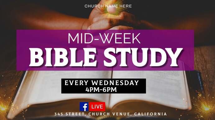 Midweek bible study Template | PosterMyWall