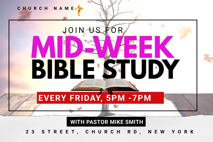 Midweek Bible study Template | PosterMyWall