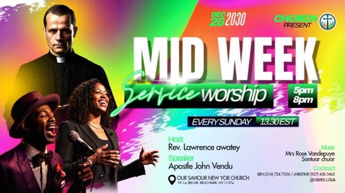 Midweek Church Service ad Template | PosterMyWall