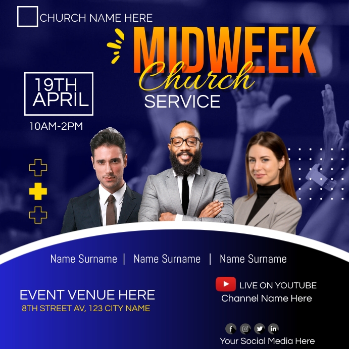 midweek church service Template | PosterMyWall