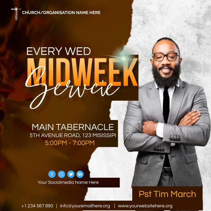 midweek church service Template | PosterMyWall