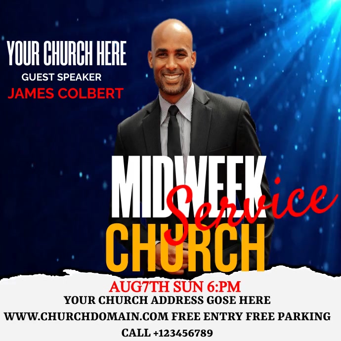 MIDWEEK CHURCH SERVICE Template | PosterMyWall