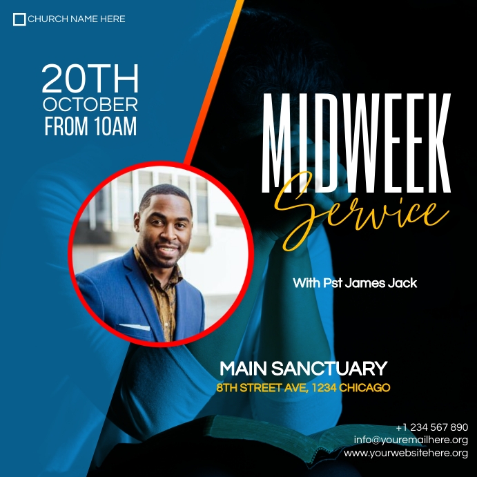 midweek church service Template | PosterMyWall
