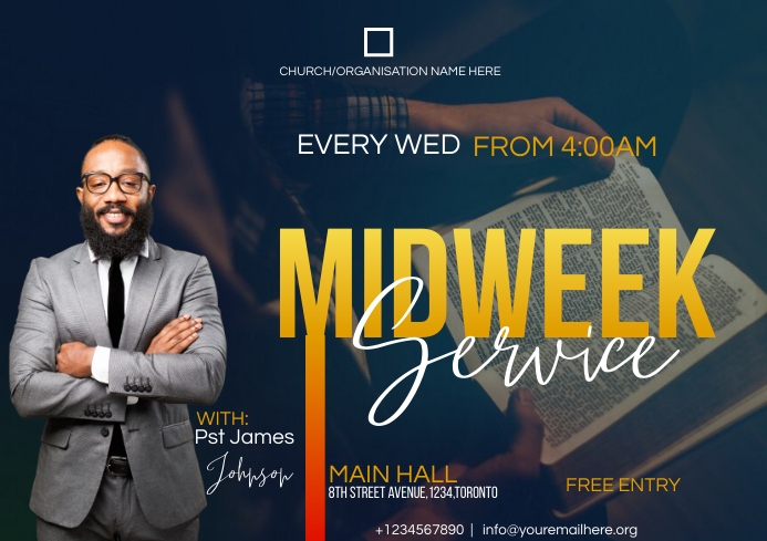 midweek church service Template | PosterMyWall
