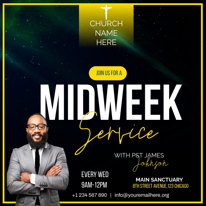 midweek church service Template | PosterMyWall