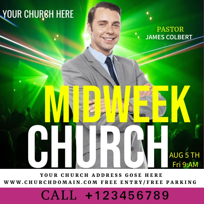 MIDWEEK CHURCH SERVICE Template | PosterMyWall