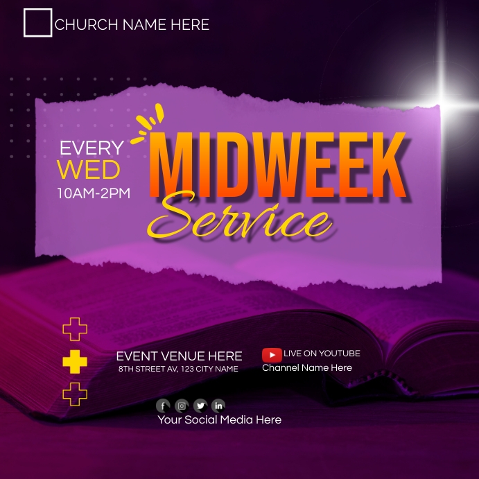 Copy of midweek church service | PosterMyWall