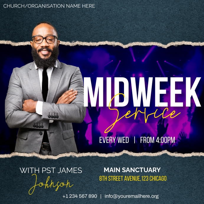 Copy of midweek church service | PosterMyWall
