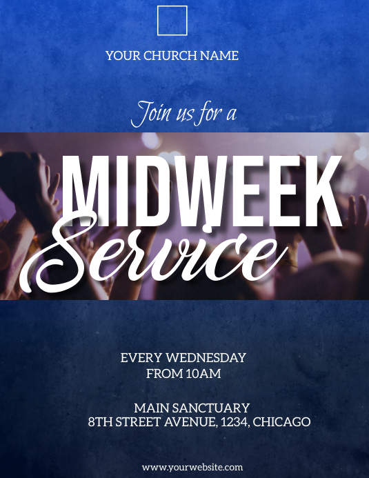 midweek church service flyer Template | PosterMyWall
