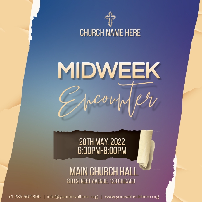 midweek church service flyer Template | PosterMyWall