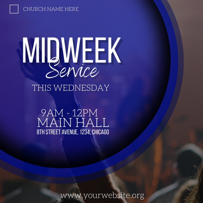 midweek church service flyer Template | PosterMyWall