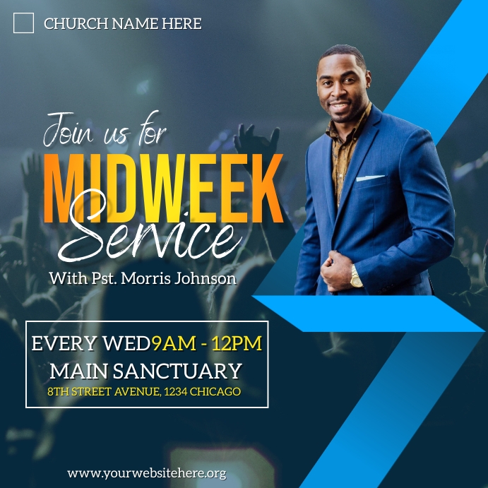 midweek church service flyer Template | PosterMyWall
