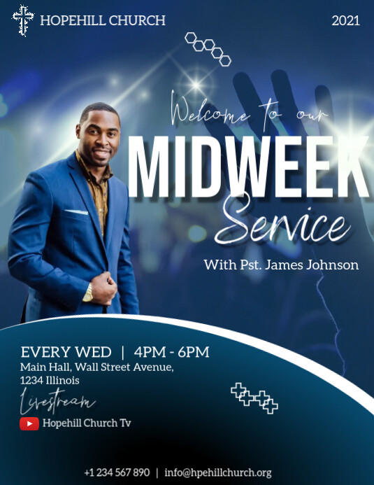 midweek church service flyer Template | PosterMyWall