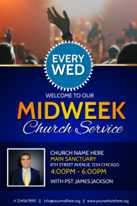 midweek church service flyer Template | PosterMyWall