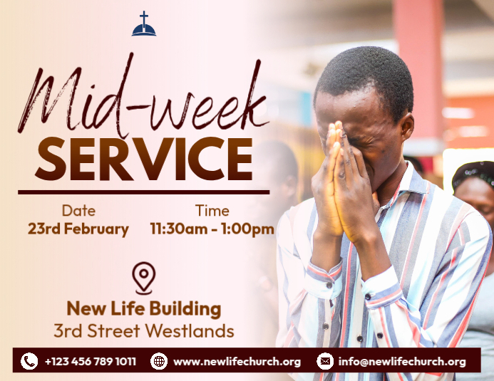 midweek Church Service poster design Template | PosterMyWall