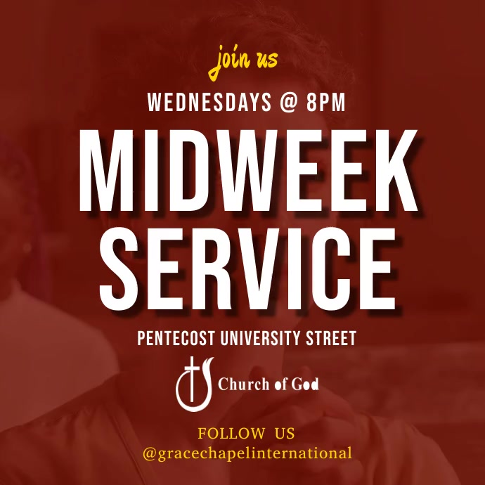 Midweek Church Service Poster Template | PosterMyWall