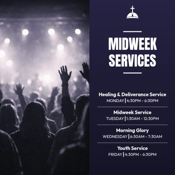 Midweek Church Services Healing Prayer Youth Worship Schedule Weekly ...