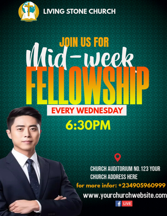 MIDWEEK FELLOWSHIP Template | PosterMyWall