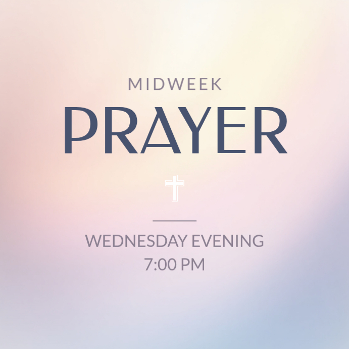 Midweek Prayer Church Flyer Wednesday Evening Prayer Service Christian ...