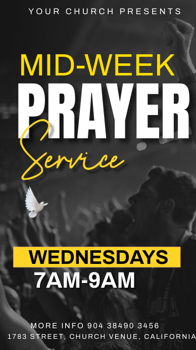 Plantilla de midweek prayer service | PosterMyWall