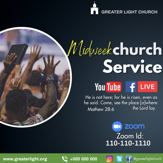 Midweek service Template | PosterMyWall