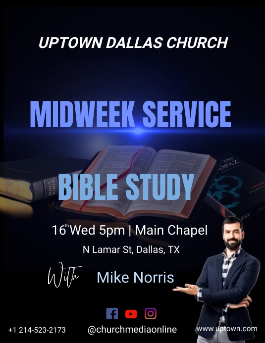 Plantilla de midweek service | PosterMyWall