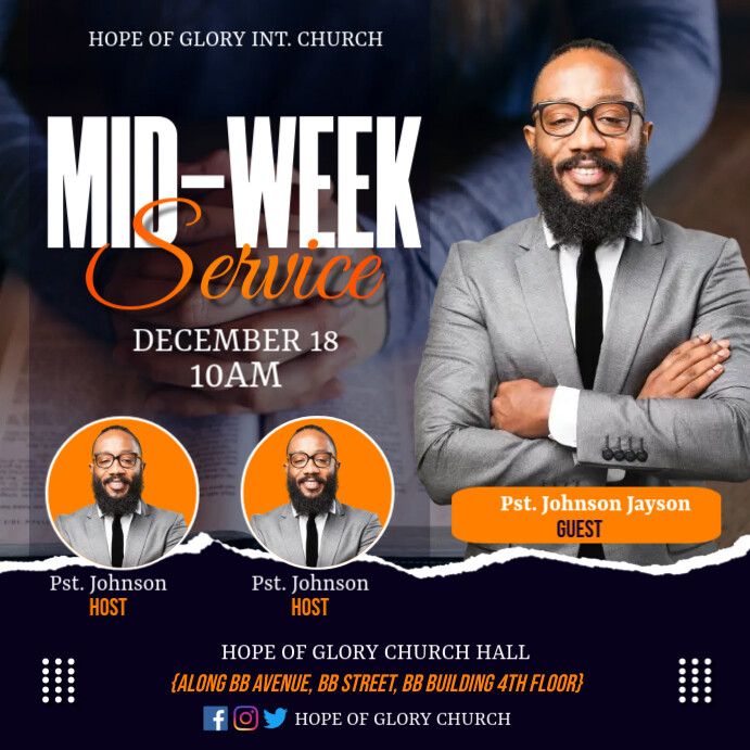 Copy of Midweek Service | PosterMyWall