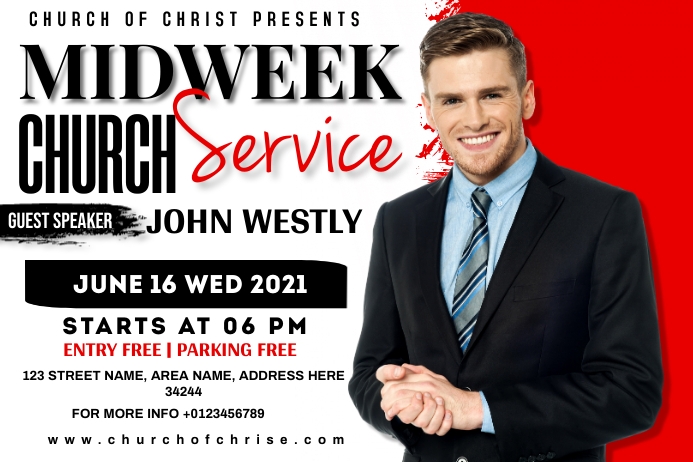 Midweek service Template | PosterMyWall
