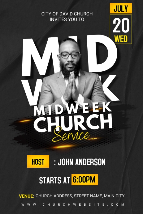 midweek service Template | PosterMyWall