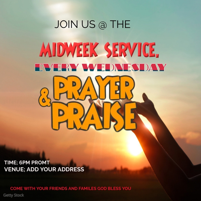 MIDWEEK SERVICE Template | PosterMyWall