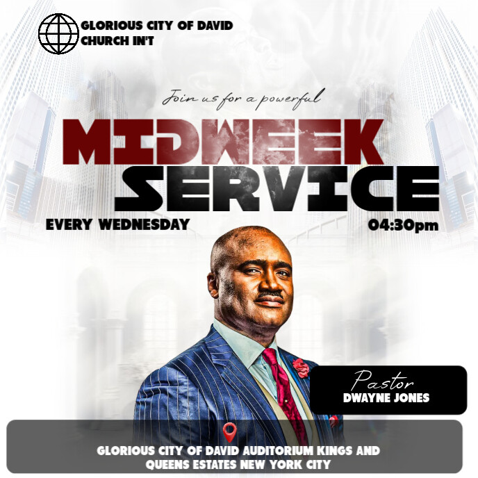 Midweek service Template | PosterMyWall
