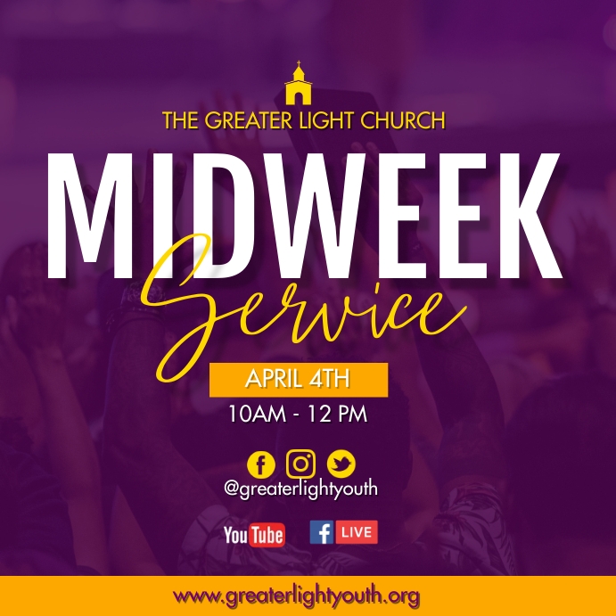 Midweek service Template | PosterMyWall